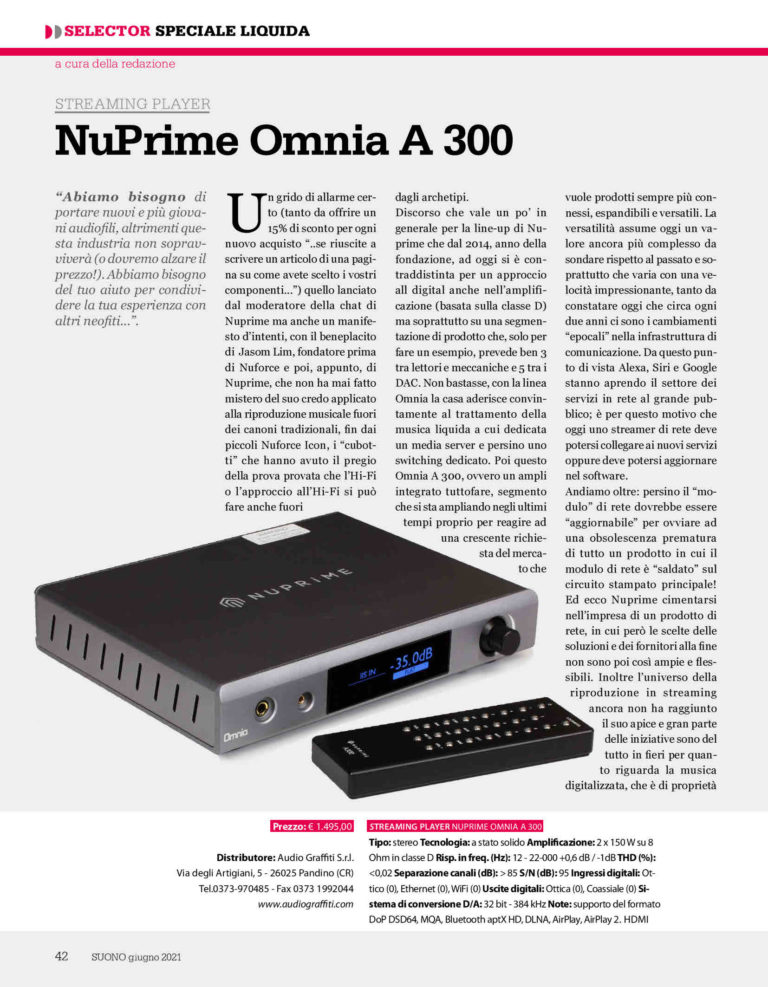 Nuprime Omnia A300 - Audio Graffiti